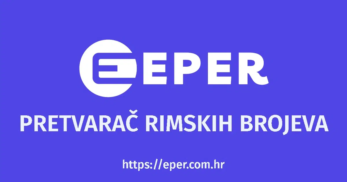 Pretvarač rimskih brojeva: pretvaranje arapskih u rimske brojeve i ...